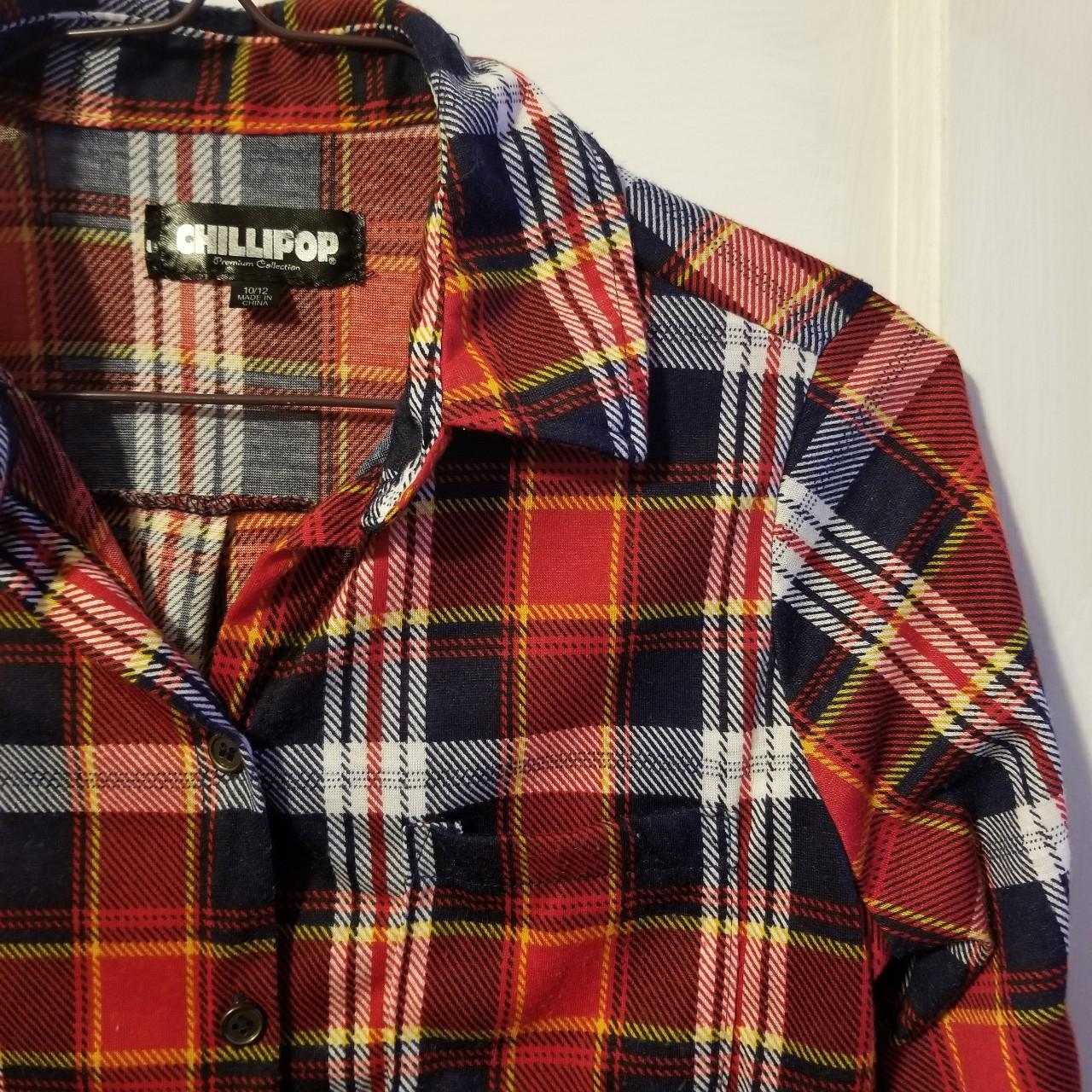 Chillipop Red Plaid Button Up Shirt! Very soft... - Depop