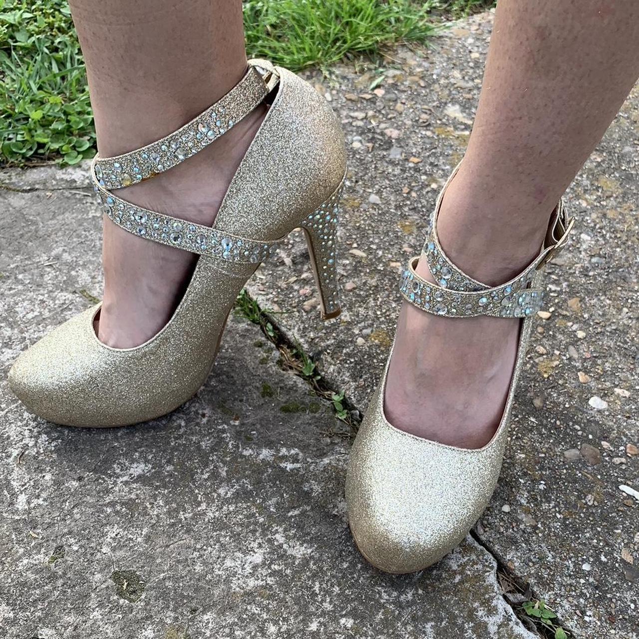 Mascotte Gold Shimmery Sequined High Heels! Perfect... | Depop
