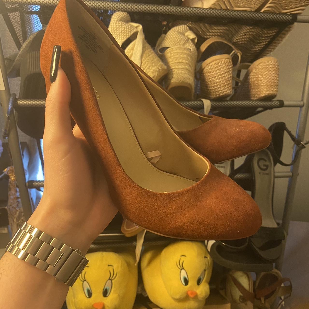 size 7 Brownish terracotta EXPRESS heels worn... - Depop