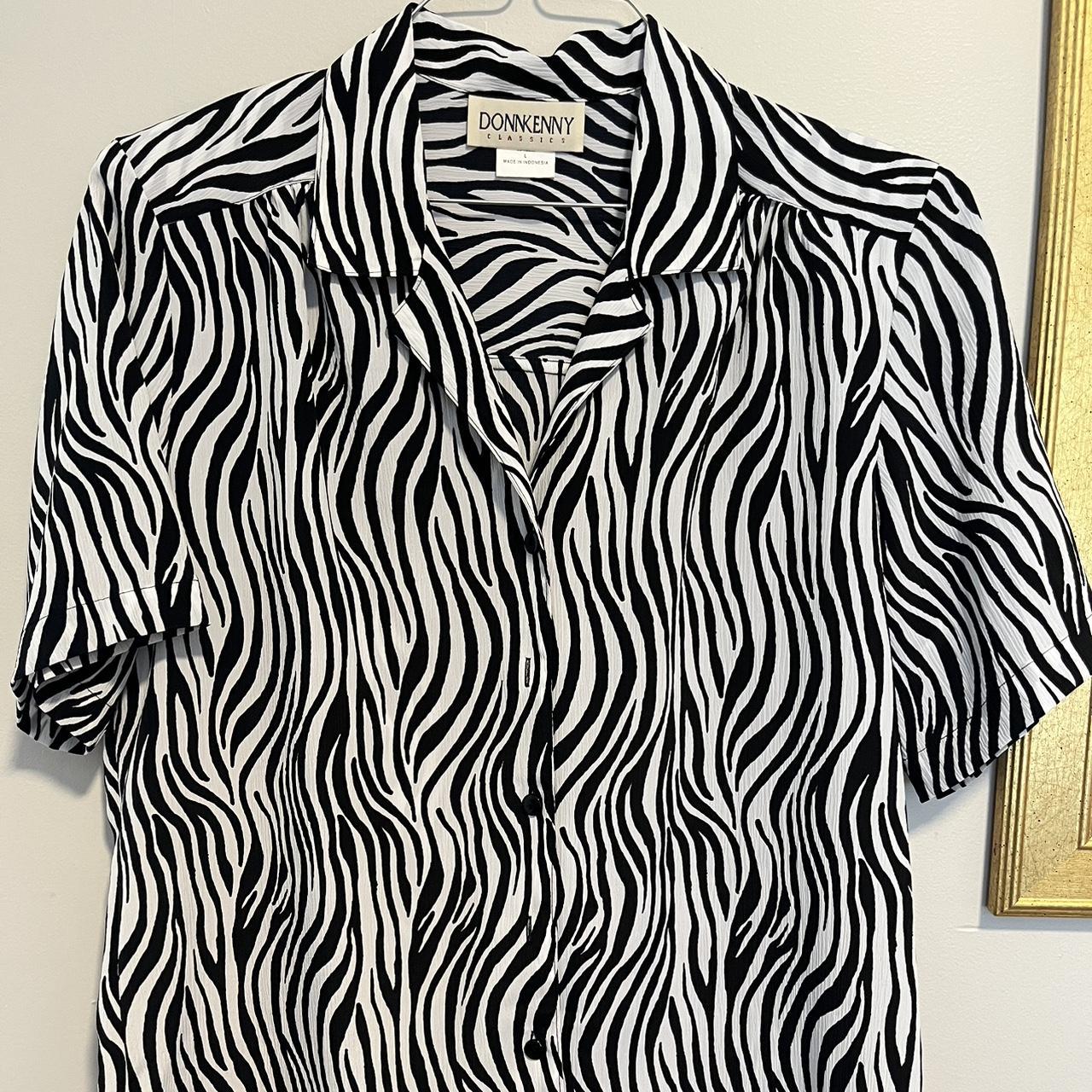 Another super dope zebra printed button up. Perfect... - Depop