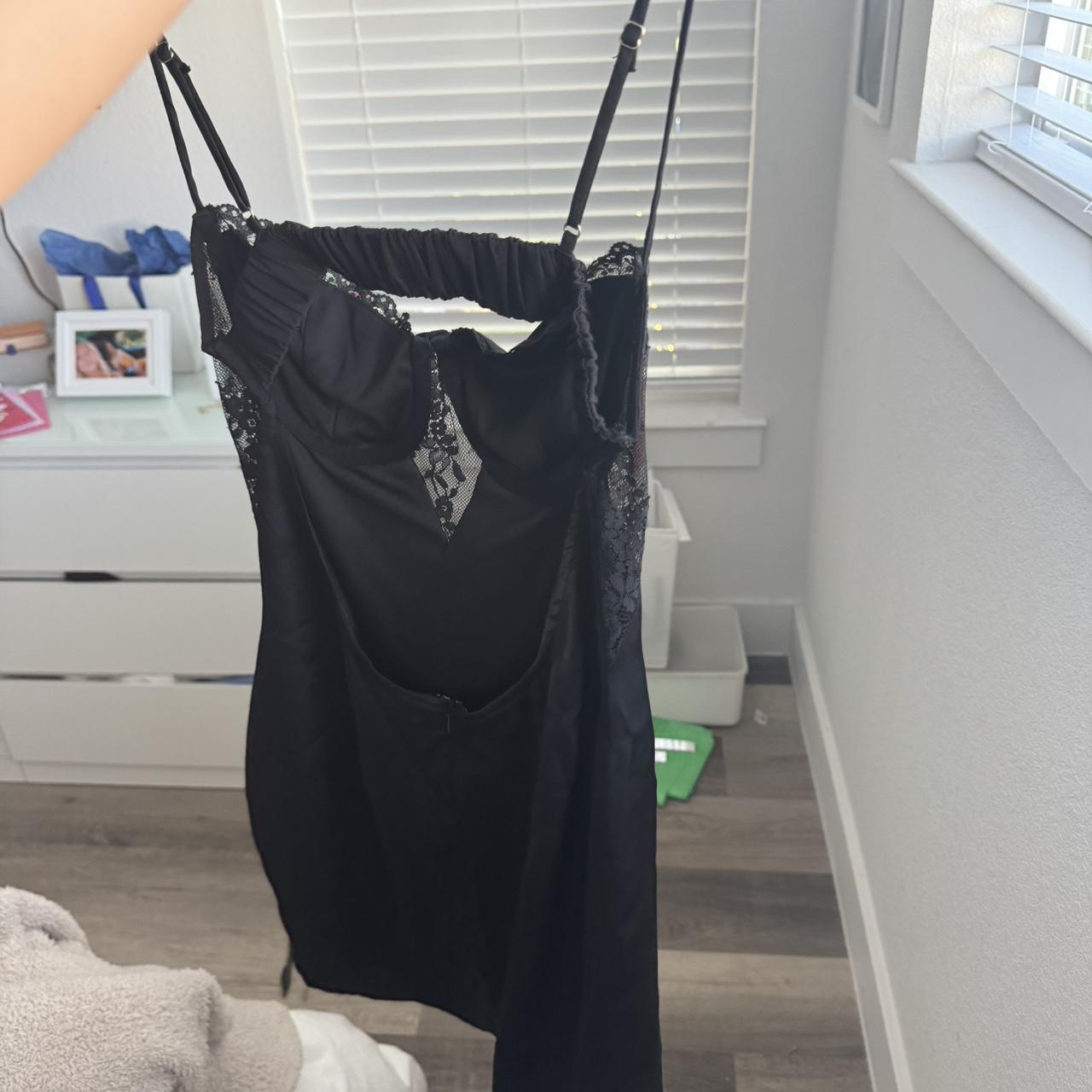 Isabelle’s Cabinet black mini silk dress. Size... - Depop