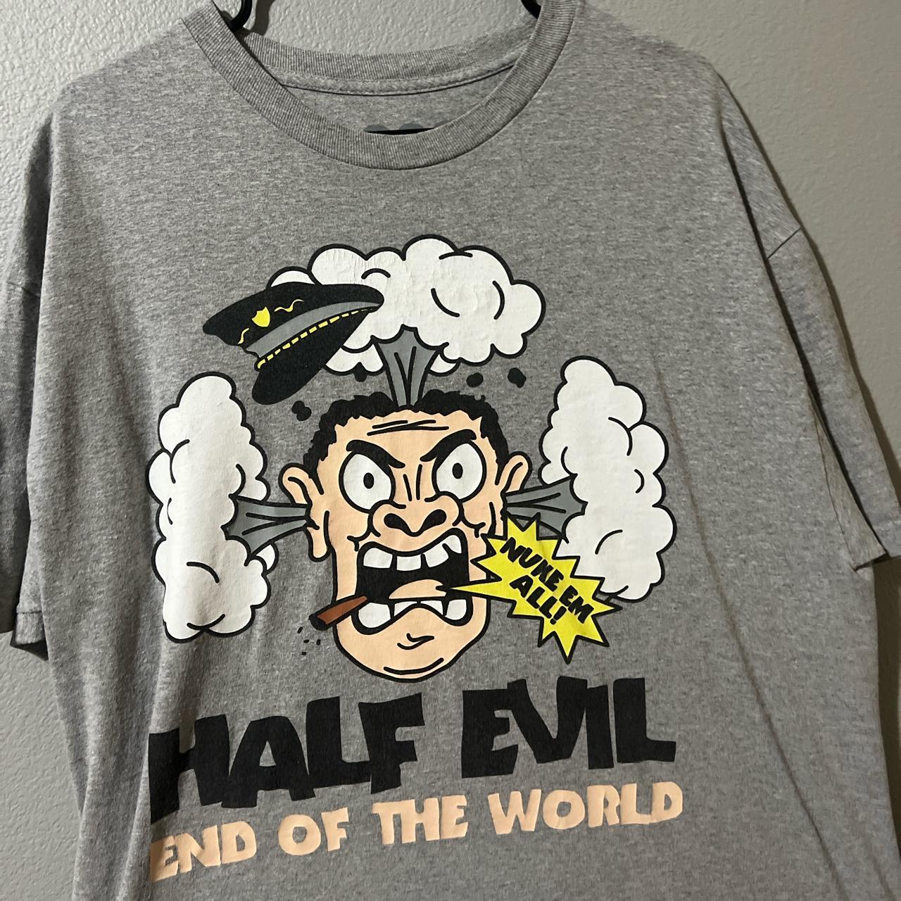 Half Evil End of the World Tee - Depop