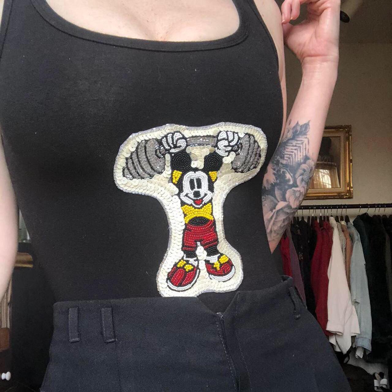 Vintage Disney bodysuit • Mickey Mouse meets gym bro... - Depop