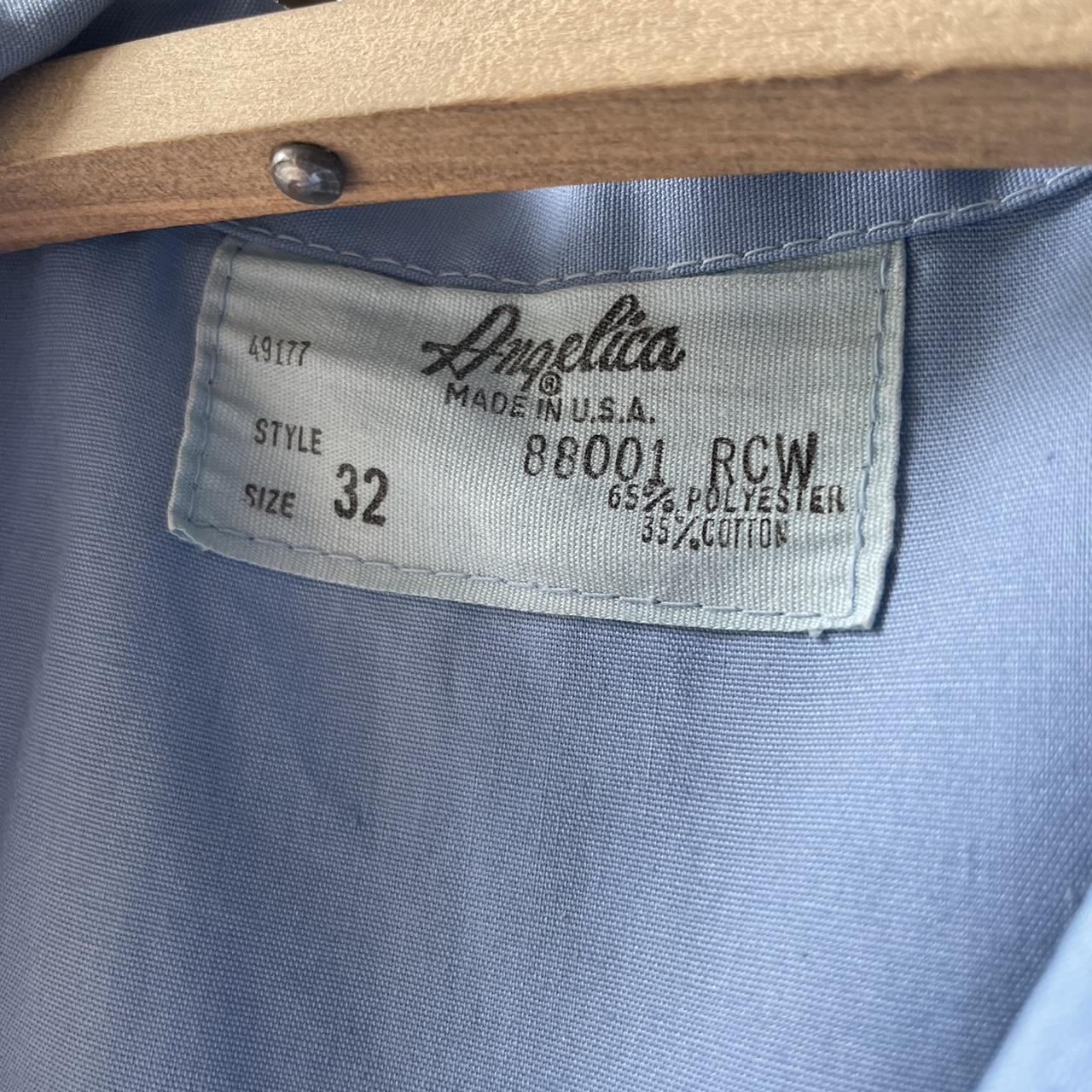 Vintage 50s uniform dress • Retro cornflower blue... - Depop