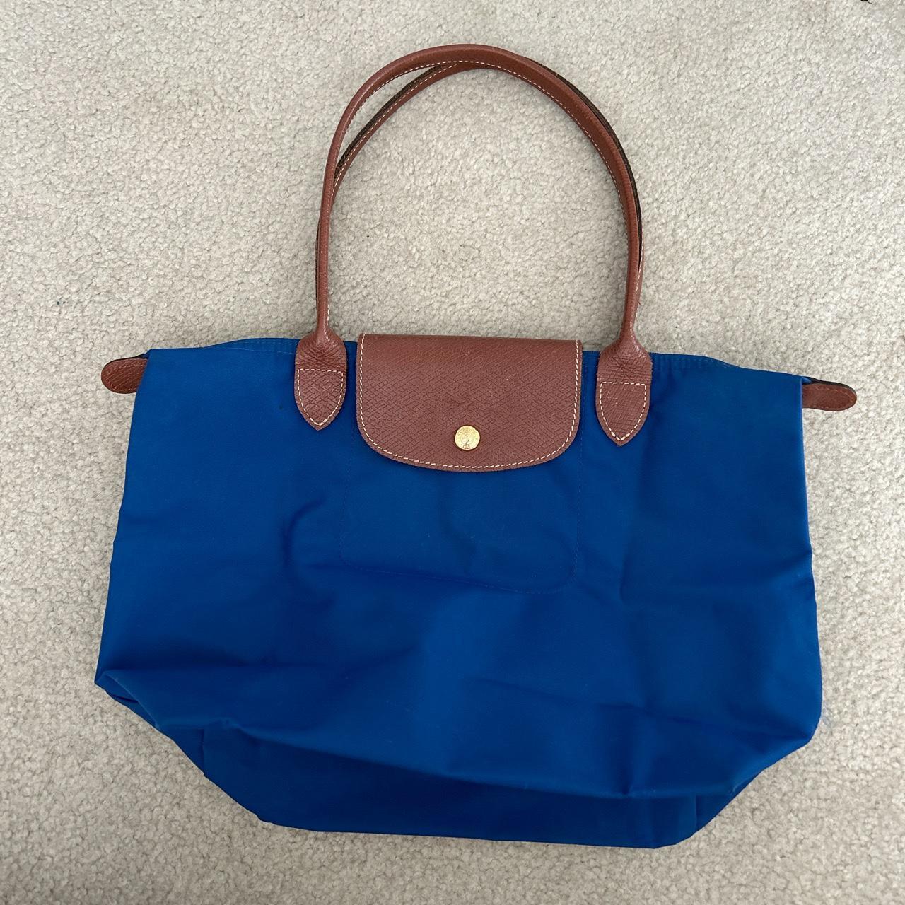 Longchamp royal blue medium sized tote bag perfect... - Depop