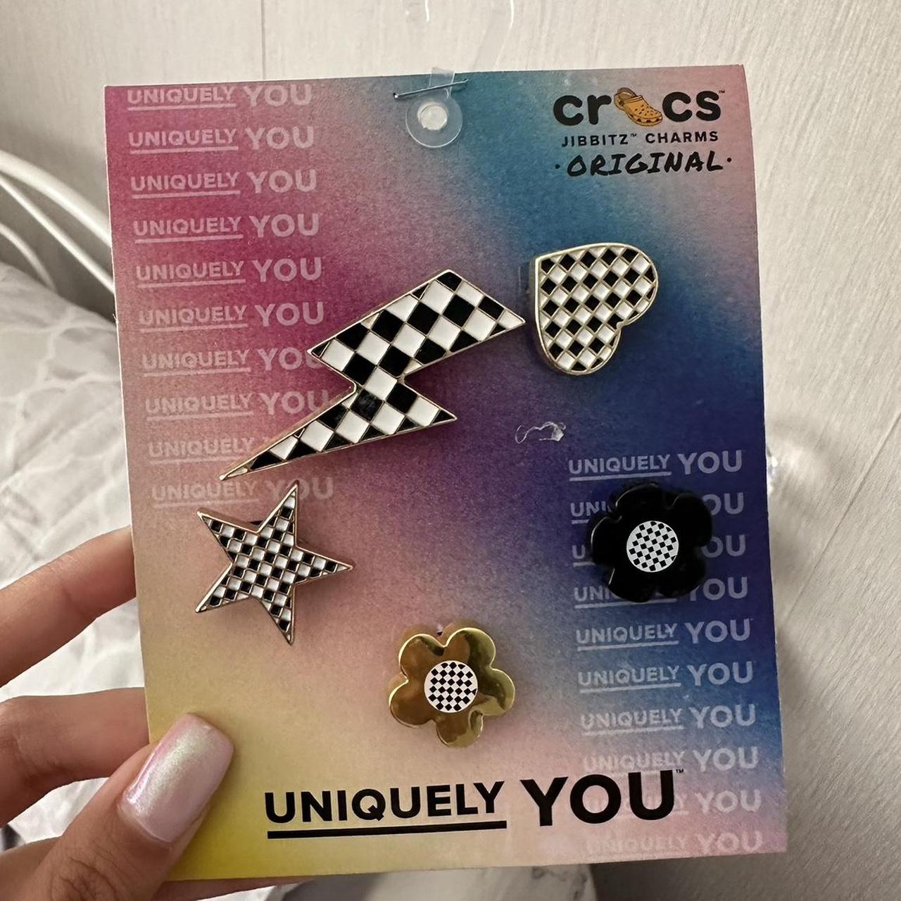 Official Croc Jibbitz Checkered pattern lightning... - Depop