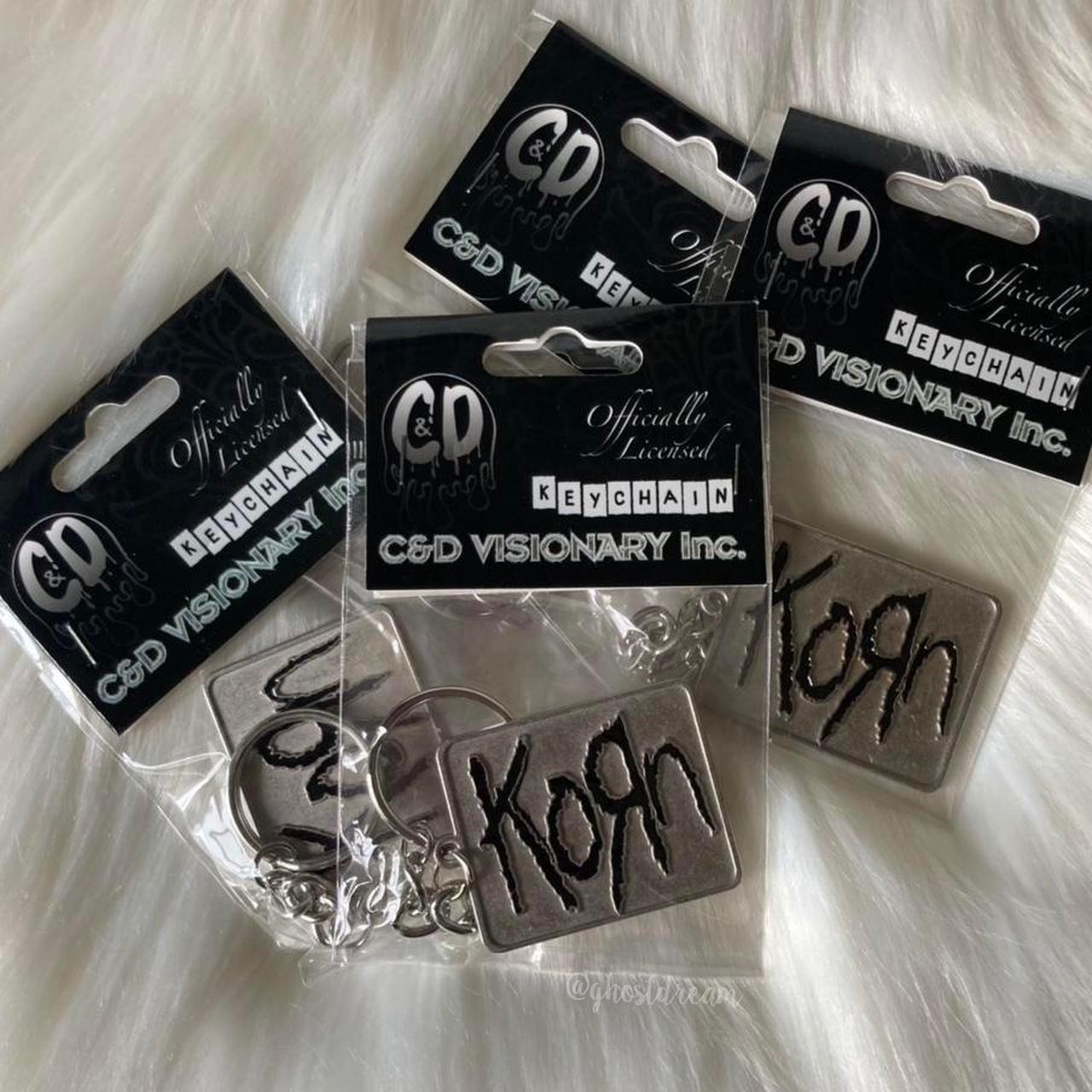 New Korn Black & Silver Keychain Charm Brand new... - Depop