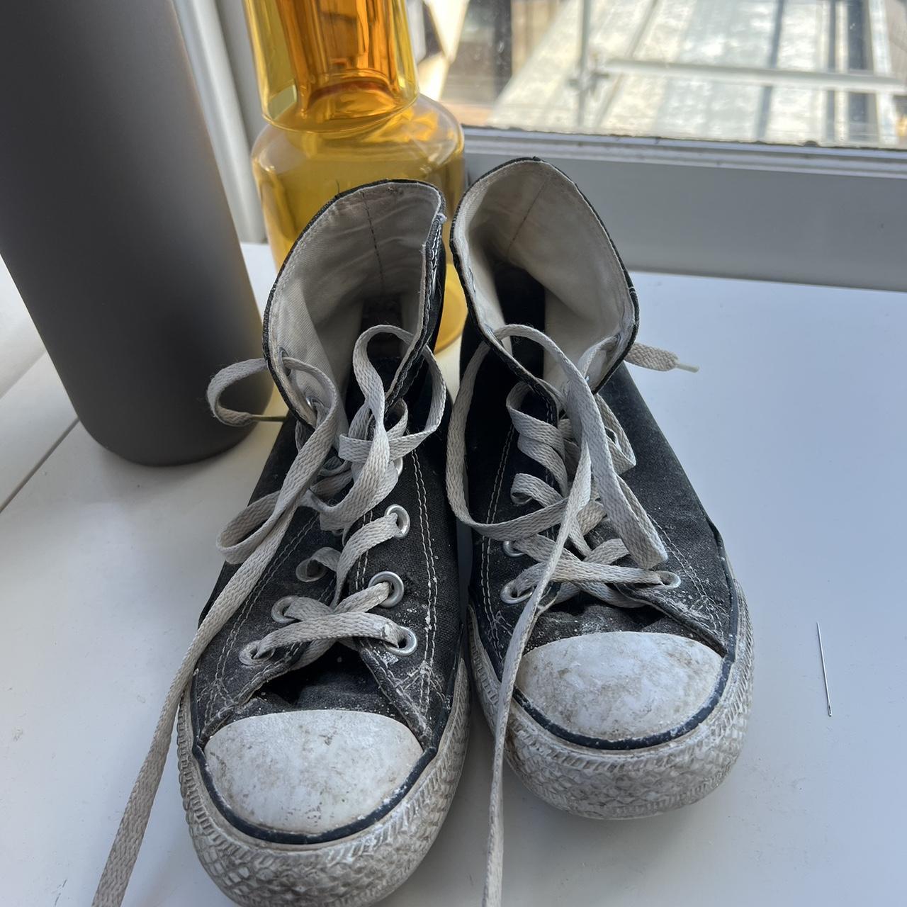 Black converse. - Depop