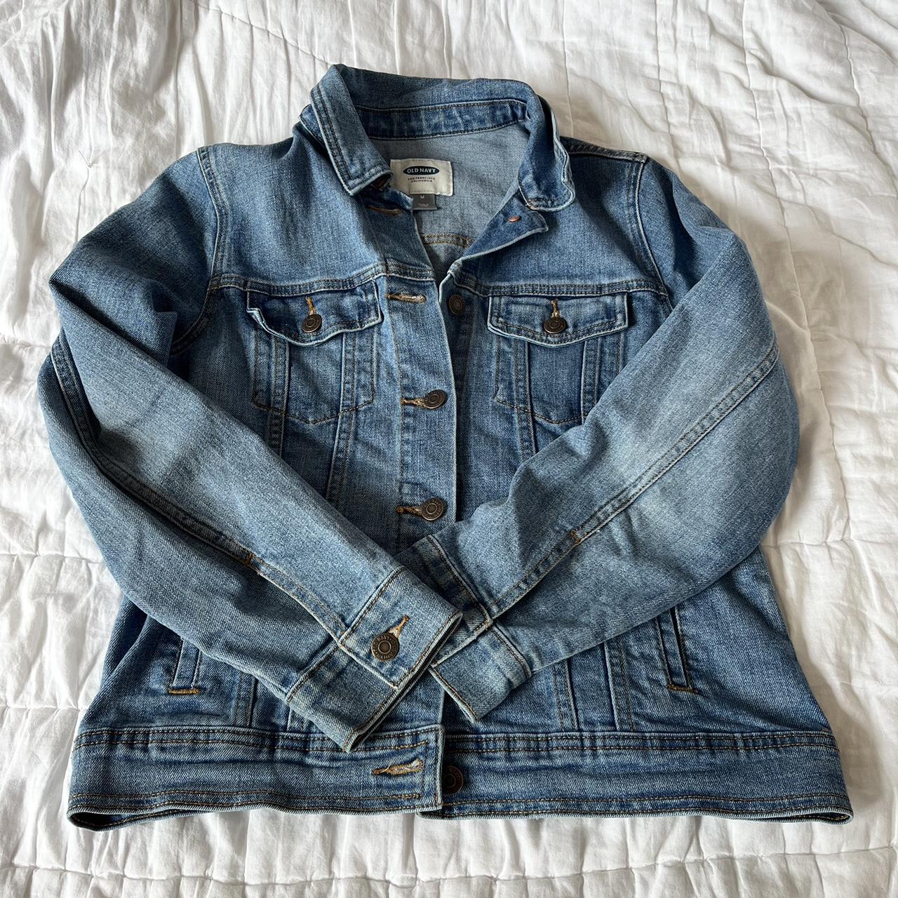 Old Navy Women's Blue and Navy Jacket | Depop