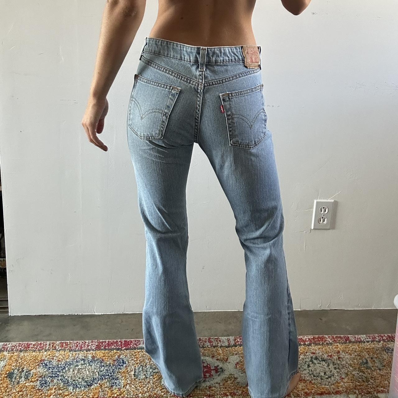 Levi’s 519 Low rise light wash flare jeans -size 7... - Depop