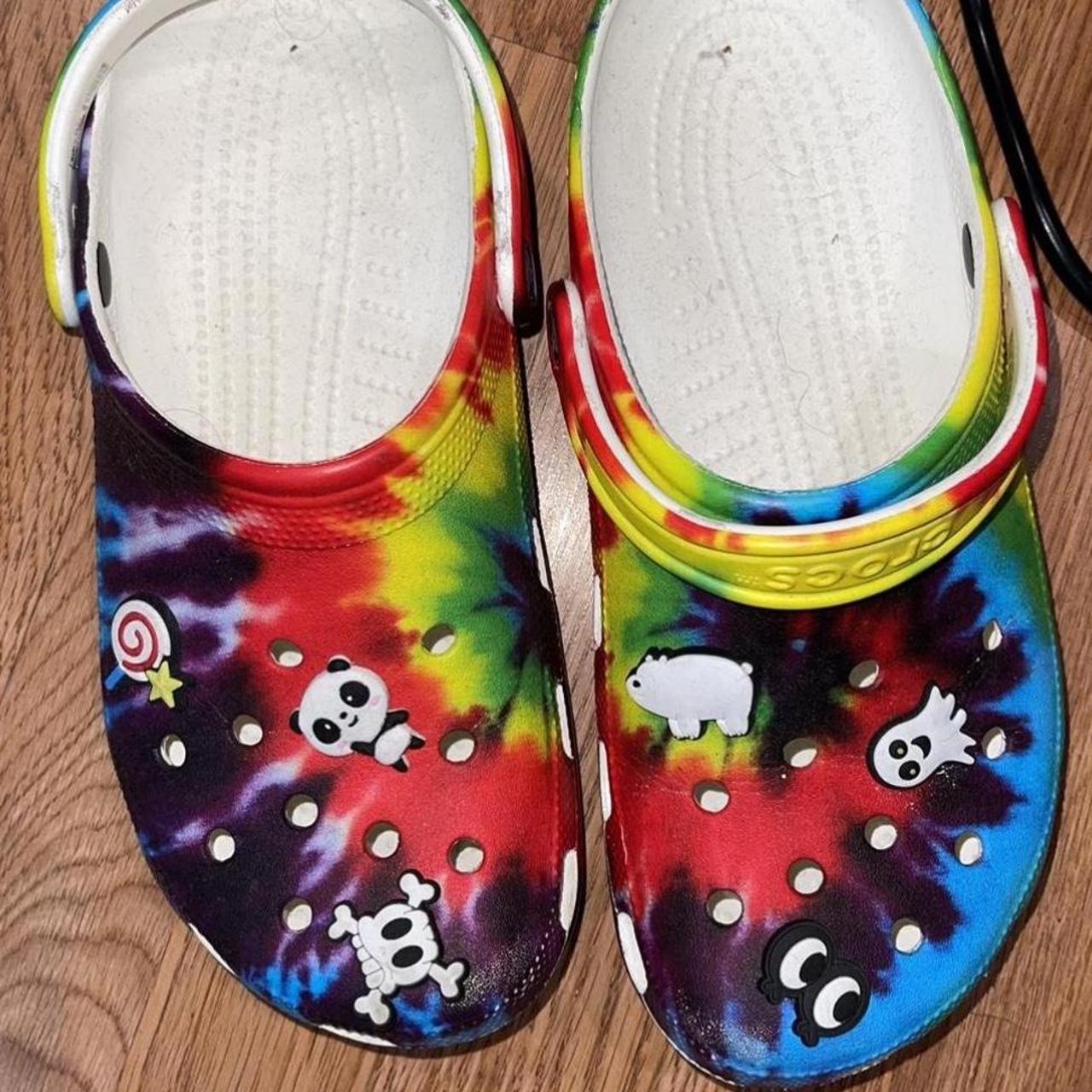 3 pairs of crocs Sizes have been photographed Tye... - Depop