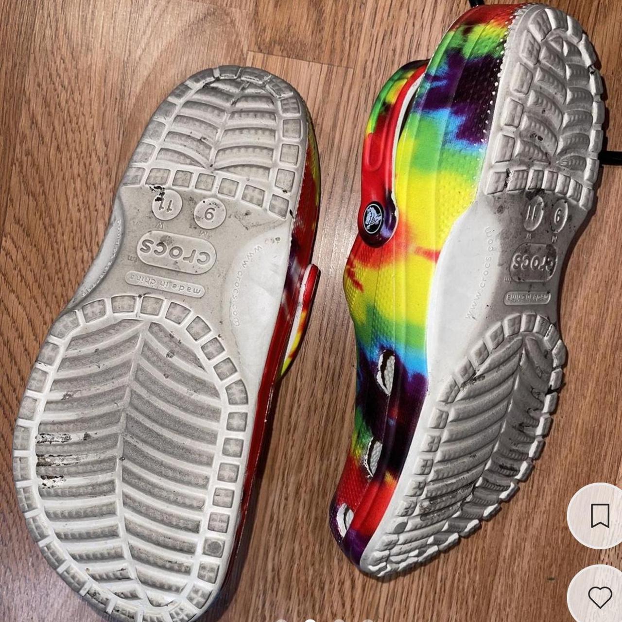 3 pairs of crocs Sizes have been photographed Tye... - Depop