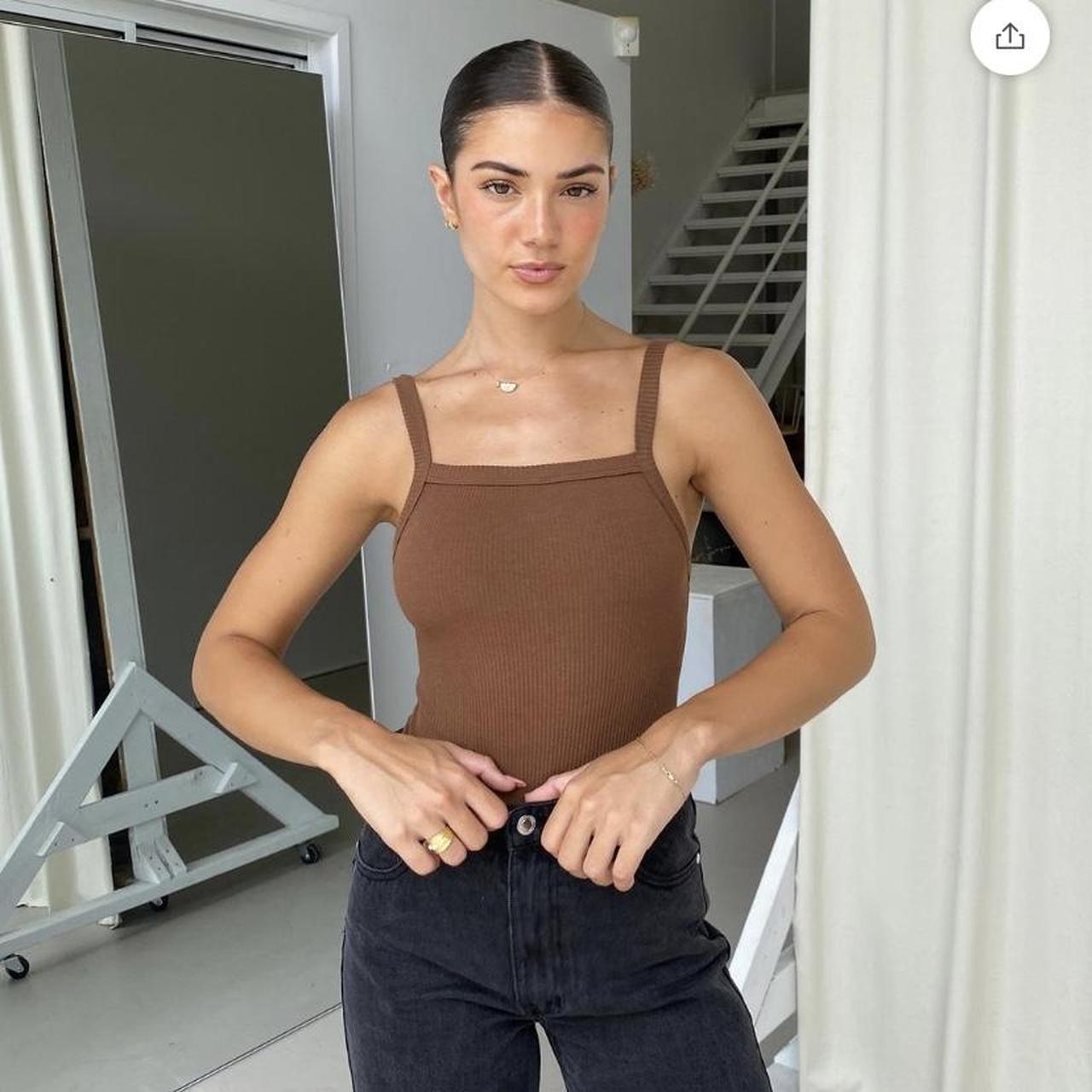 Dazie (the iconic) right now brown bodysuit- brand... - Depop