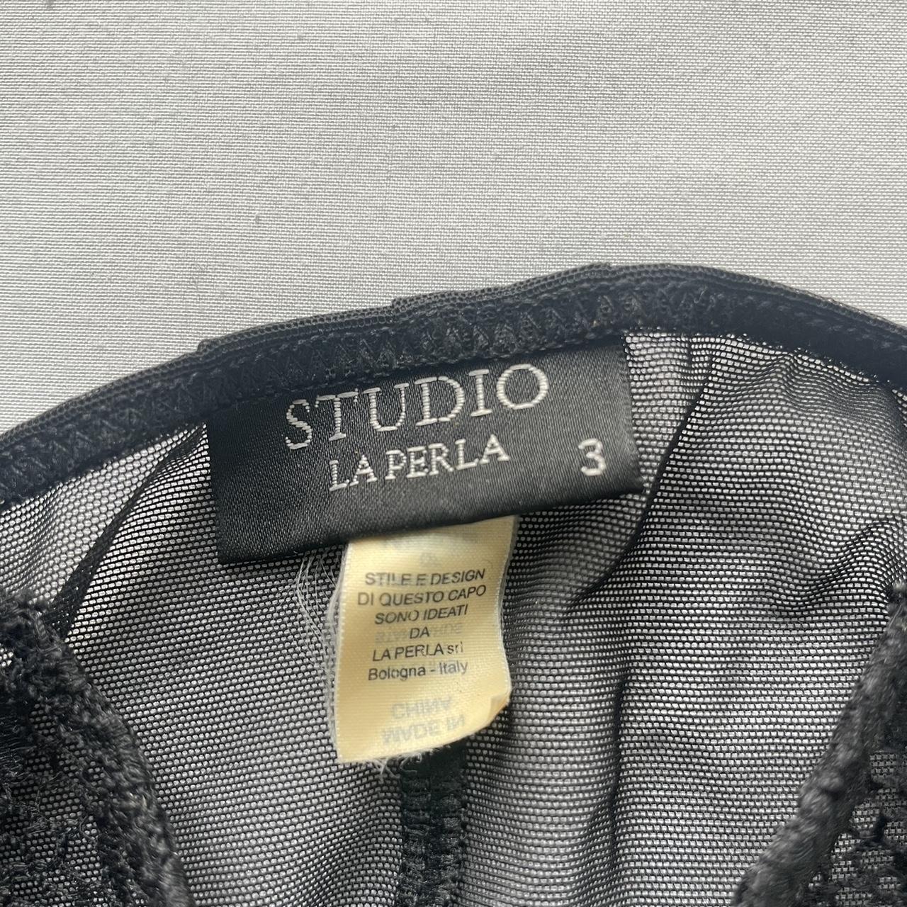 La perla mini dress / cami Sheer lace dress... - Depop