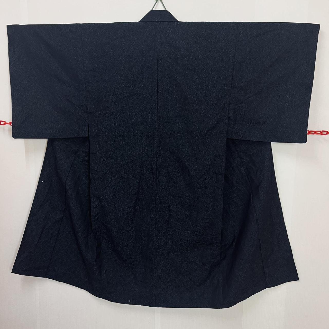 Vintage Japanese Navy Blue Kimono Yukata Juban Robe... - Depop