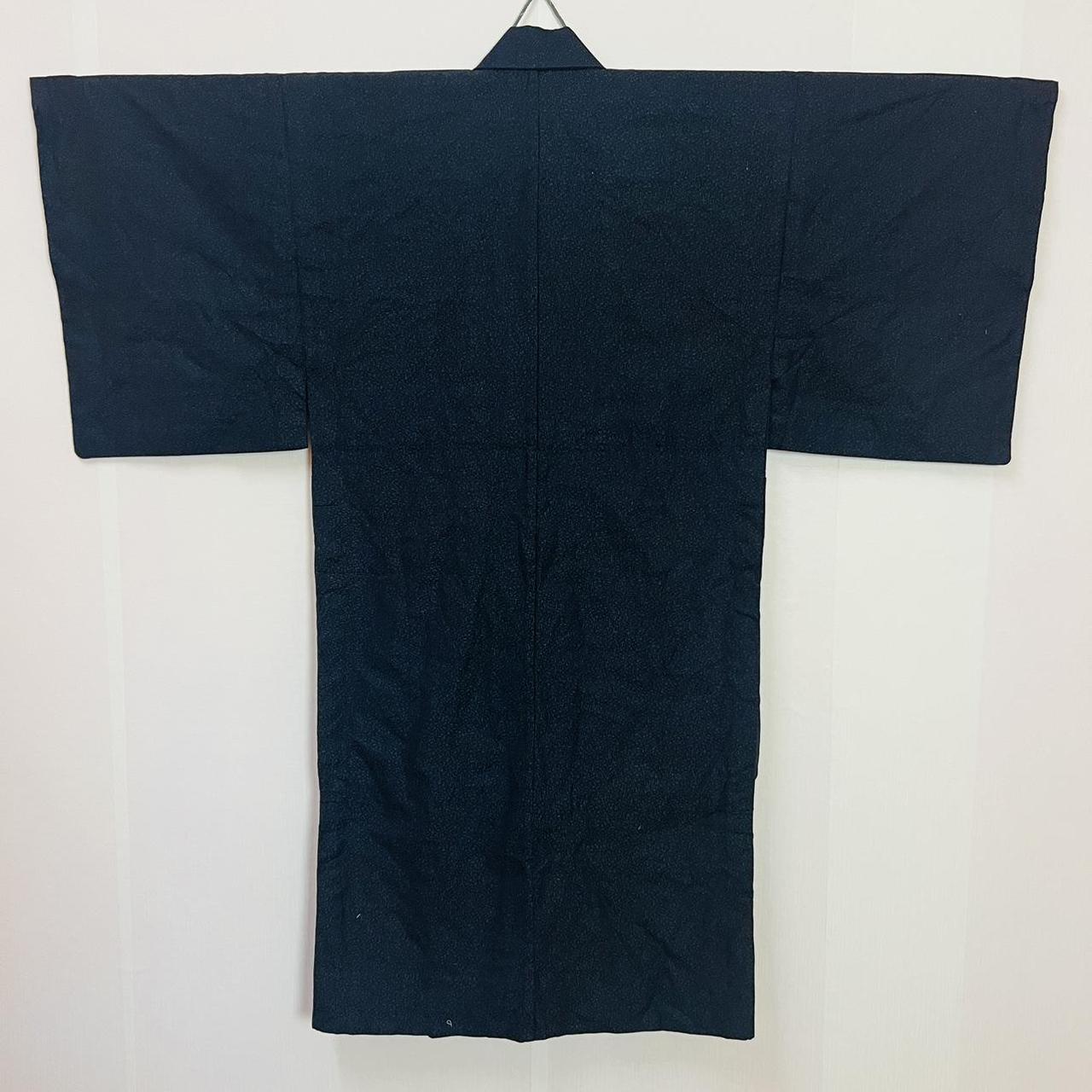 Vintage Japanese Navy Blue Kimono Yukata Juban Robe... - Depop