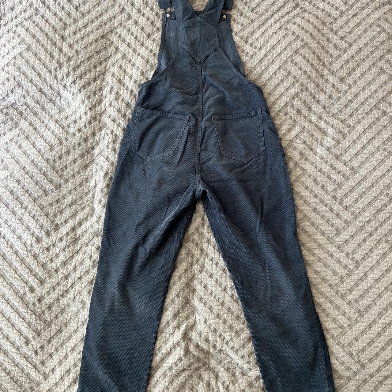 Pacsun dusty blue corduroy overalls Size 26 Good... - Depop