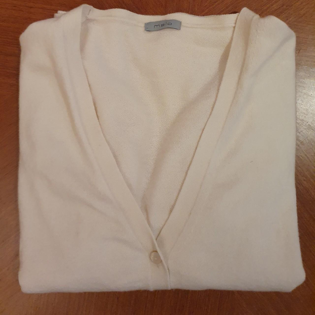 Malo Italian cream cashmere cardigan sweater. So... - Depop
