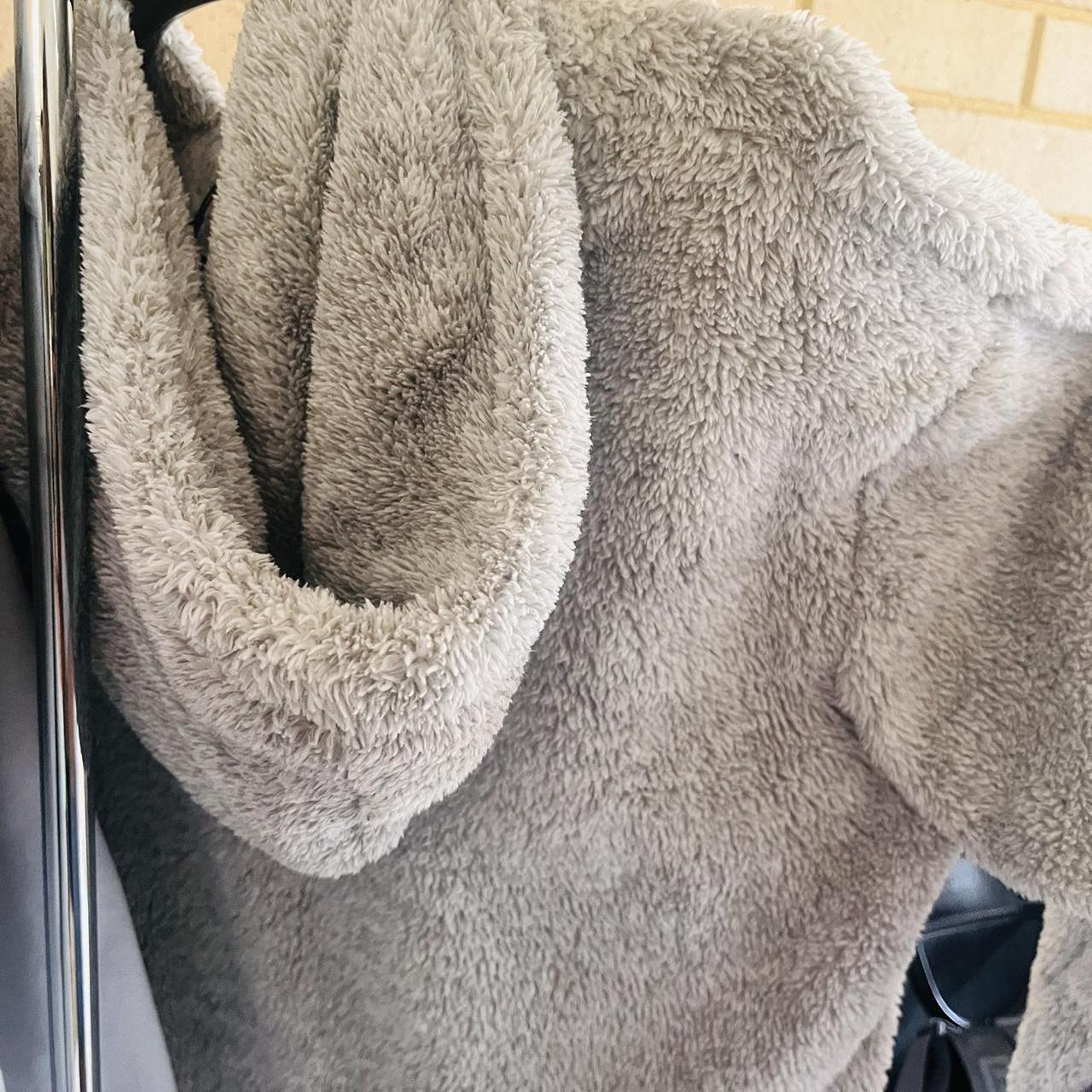 Fluffy grey hoodie Size M Super warm and... - Depop