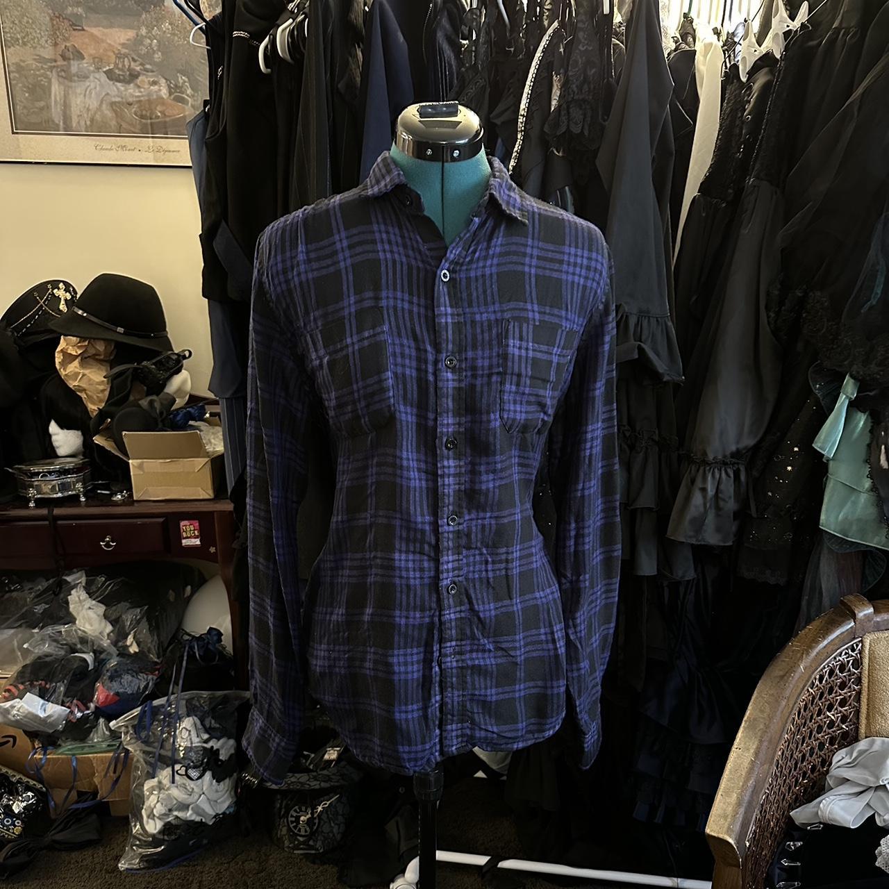 XXX Rude Purple Flannel Purple plaid flannel... - Depop