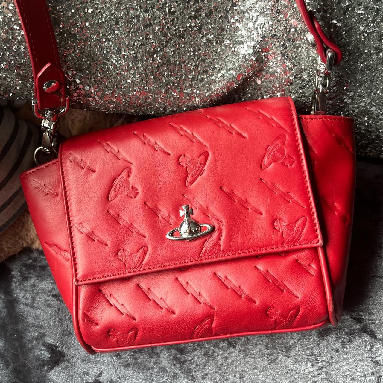 Red Vivienne Westwood bag, only worn a handful of... - Depop