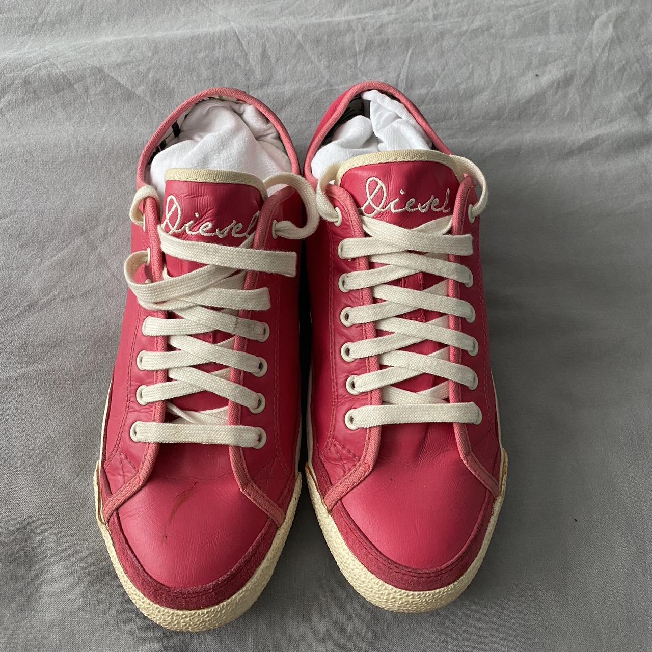 vintage pink diesel shoes US 10 but fits more like... - Depop