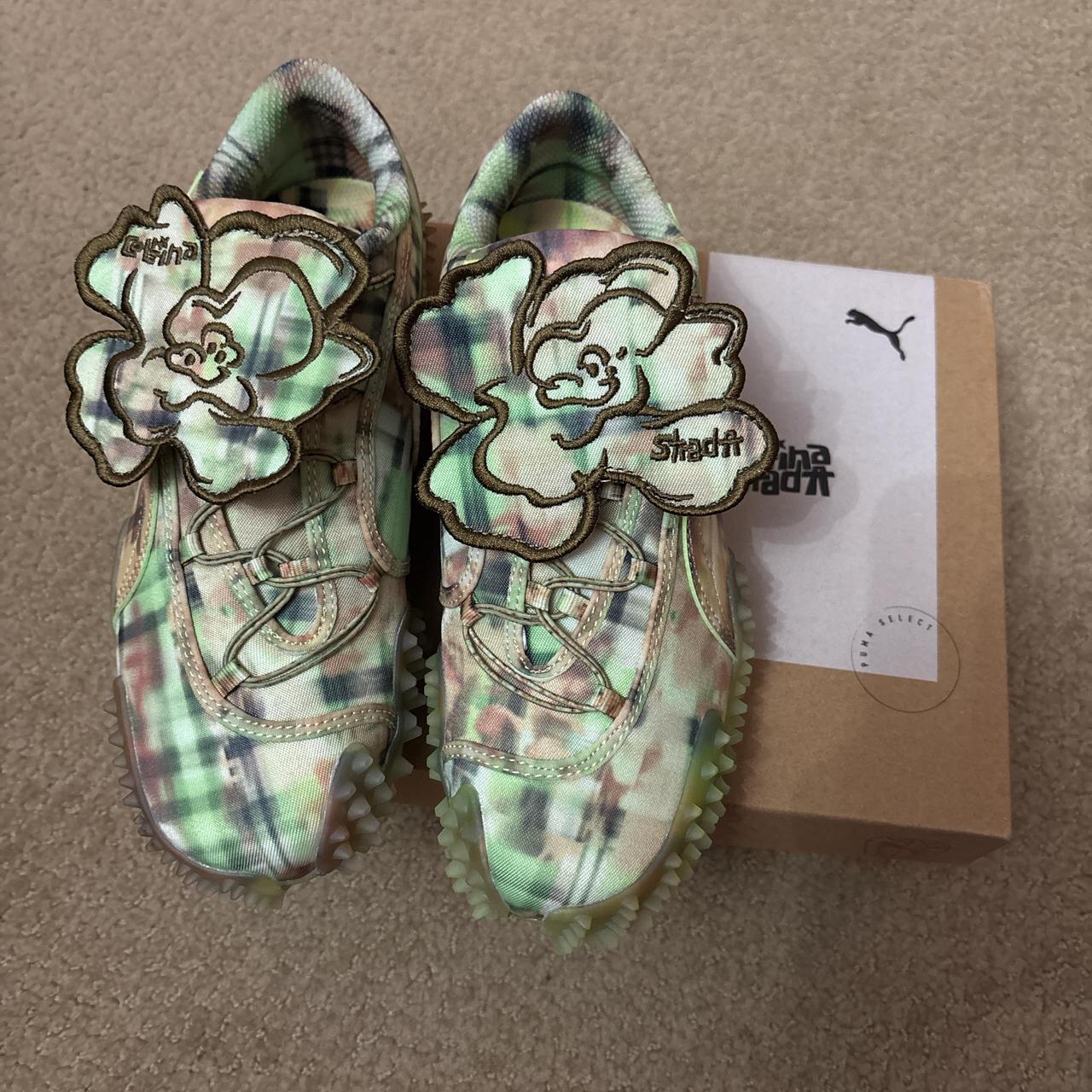 Puma x Collina Strada Shoes - green and... | Depop