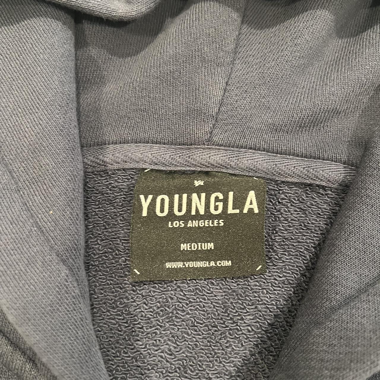 YoungLA zip up -navy blue -super soft -oversized... - Depop
