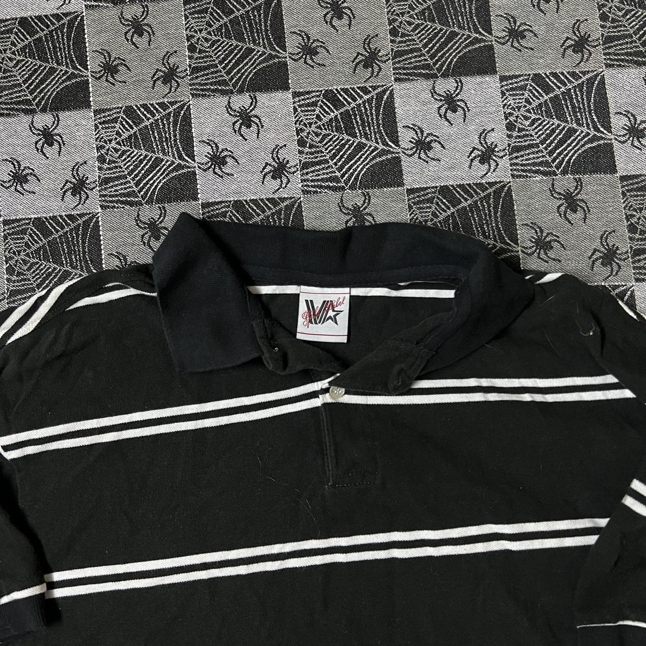 🕸️ cholo / chicano style black and white striped... - Depop