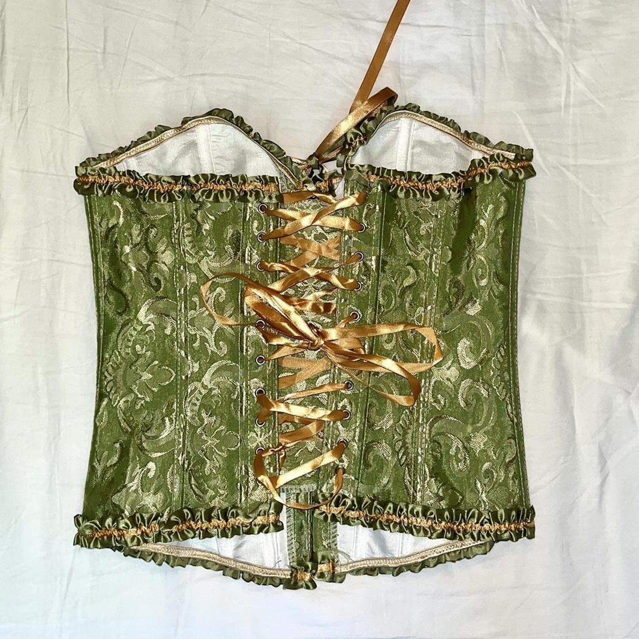 Womens Green Corset Depop