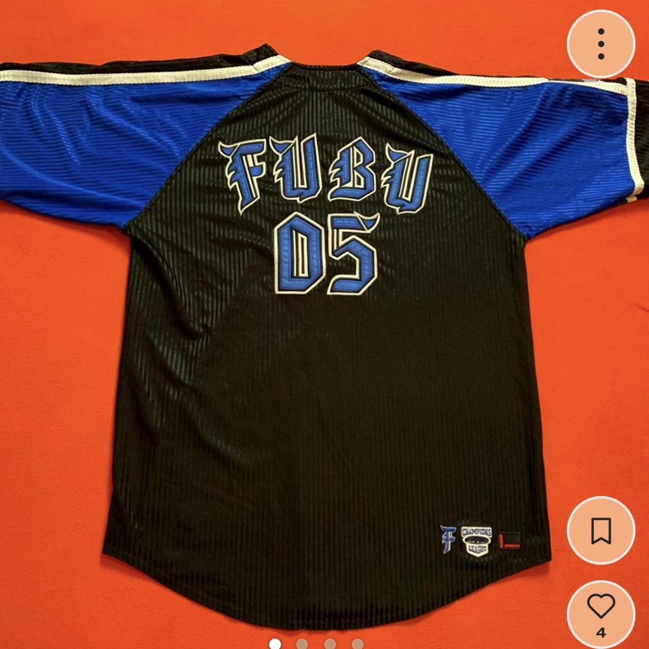 Vintage 90s FUBU the collection #05 Baseball jersey.... - Depop