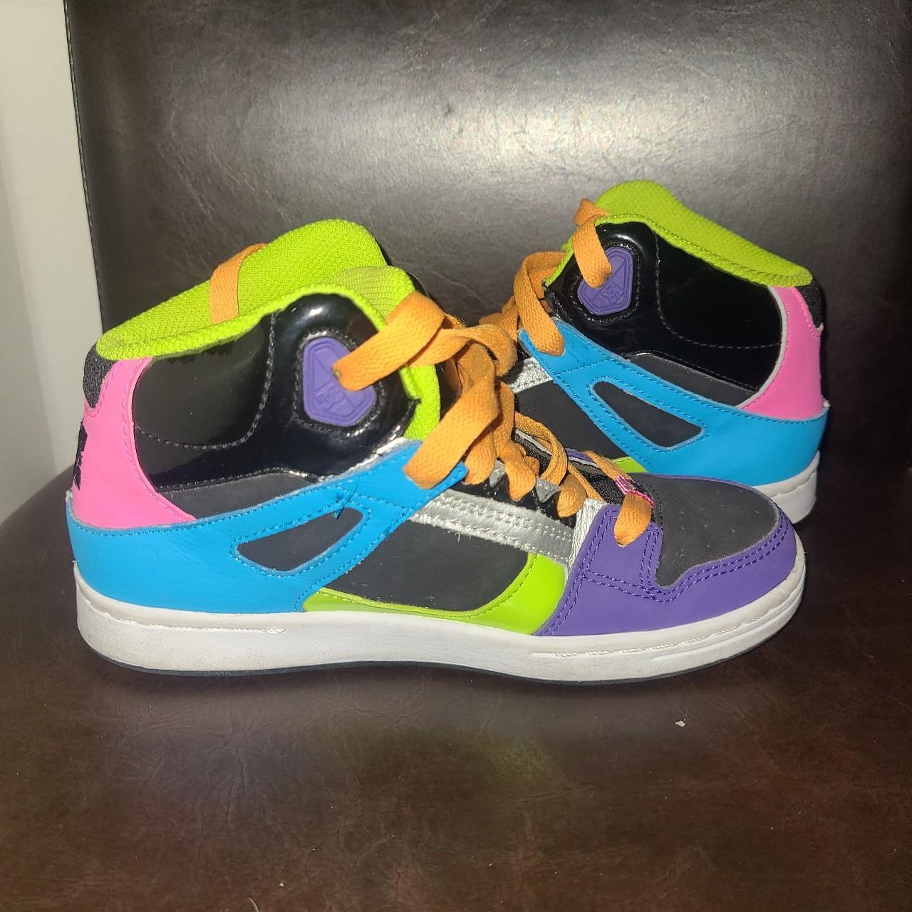 dc shoes high top multi colorblock scene core y2k... - Depop