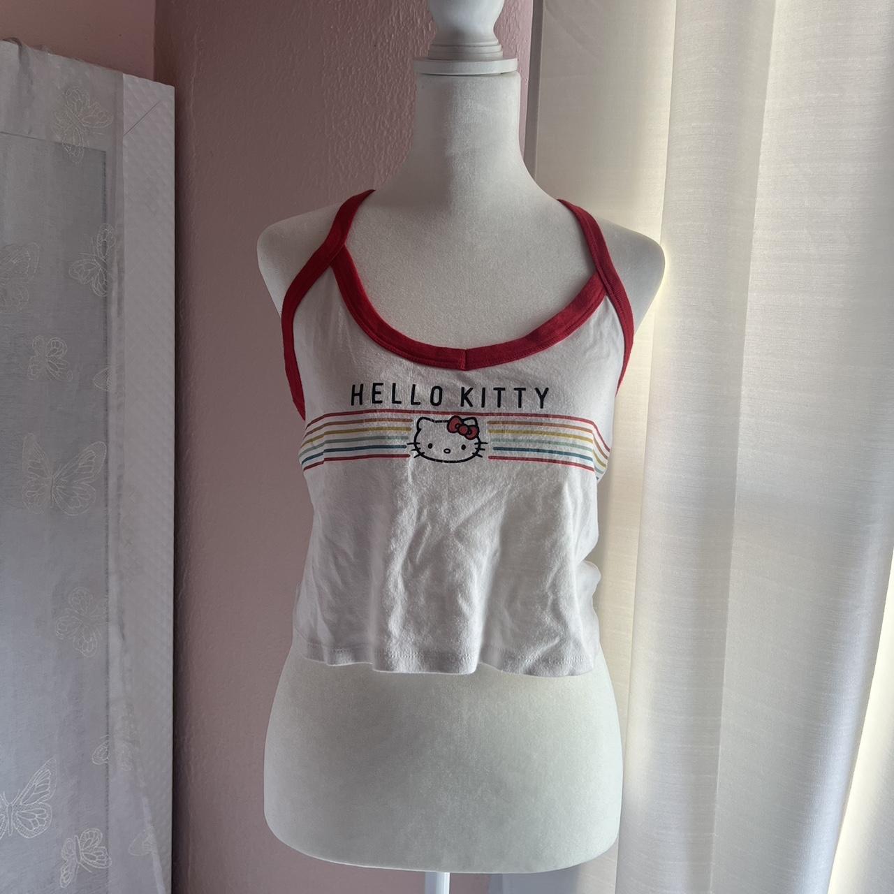 🎀 adorable hello kitty tank top,, print a little... - Depop