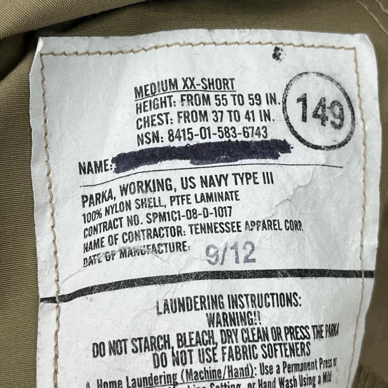 US Navy Type III Working Parka Jacket Coat Shell... - Depop