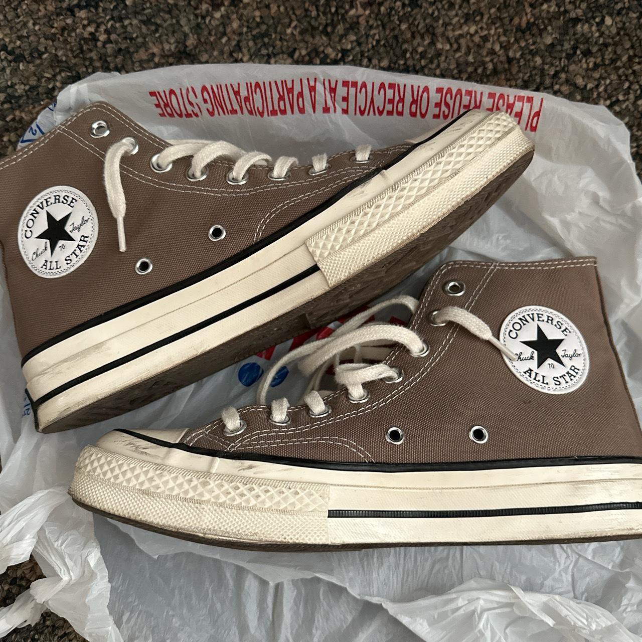 light brown chuck 70 converse 6.5M/8.5W lightly... - Depop