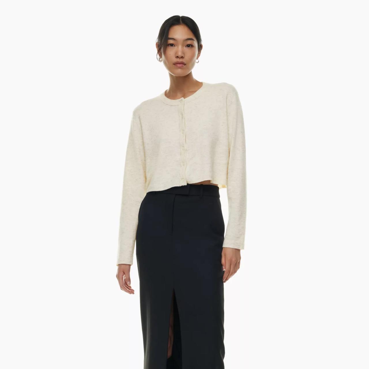 Aritzia Wilfred Sicily Cardigan Cashmere Knit Size... - Depop