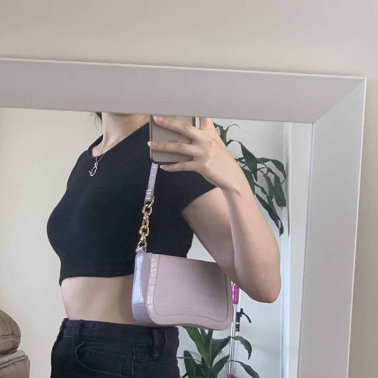 purple croc-embossed shoulder bag!! - faux leather,... - Depop