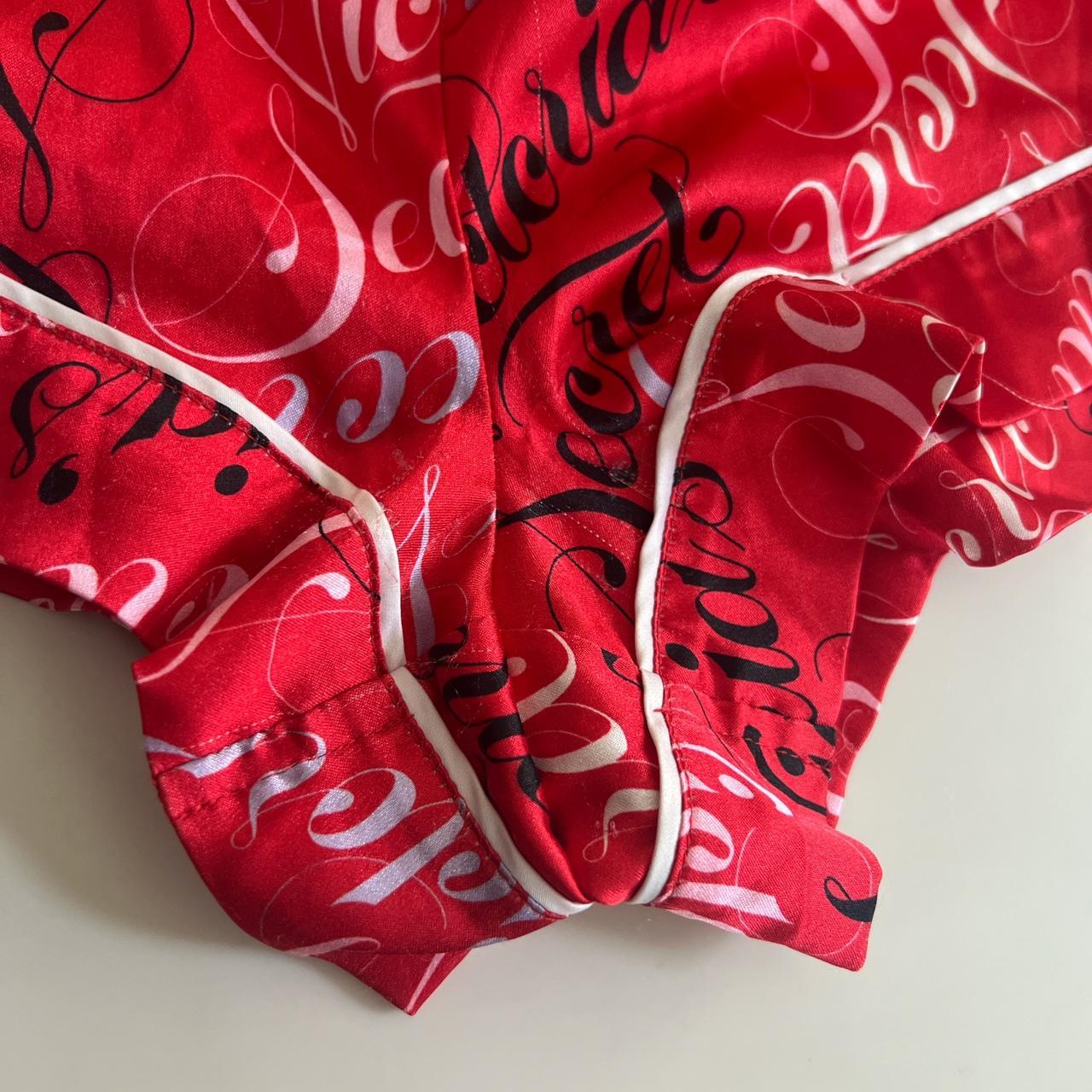 Victoria’s Secret red pyjamas button up short sleeve... - Depop