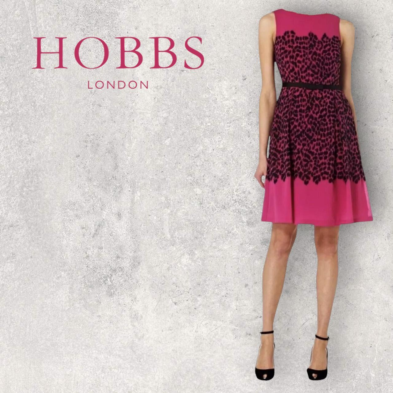 Hobbs Rose Petal Pink Black Animal Print Summer... - Depop