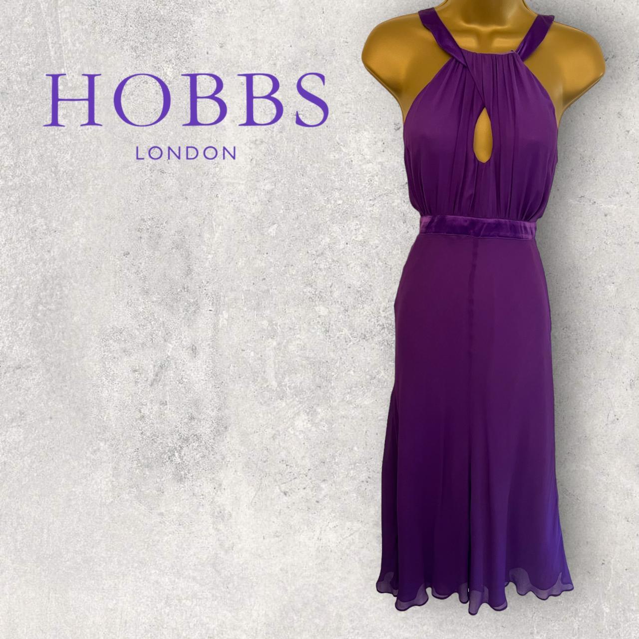 Hobbs London Cadbury Purple Silk Sleeveless Occasion... - Depop