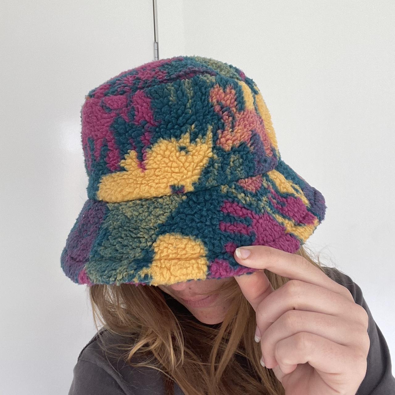 Multi colour fluffy bucket hat!! Literally the... - Depop