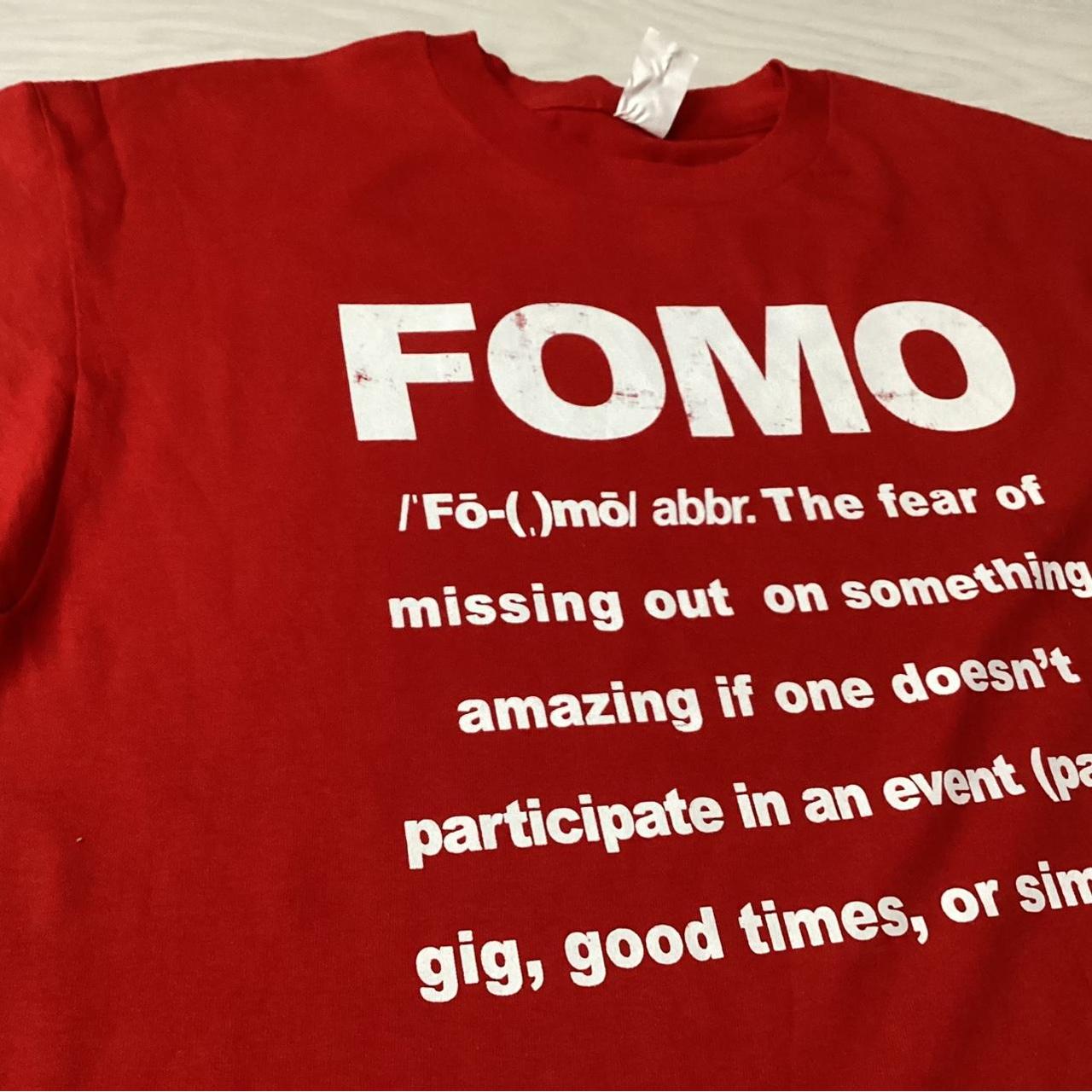 Red Text Logo American 🇺🇸 T-shirt Size Medium Pit... - Depop