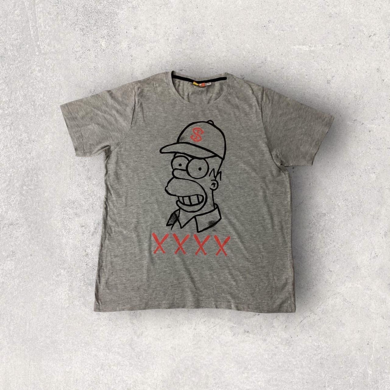 Homer Simpson American Vintage Logo Graphic Print... - Depop