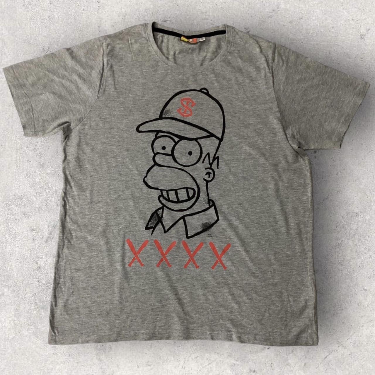 Homer Simpson American Vintage Logo Graphic Print... - Depop