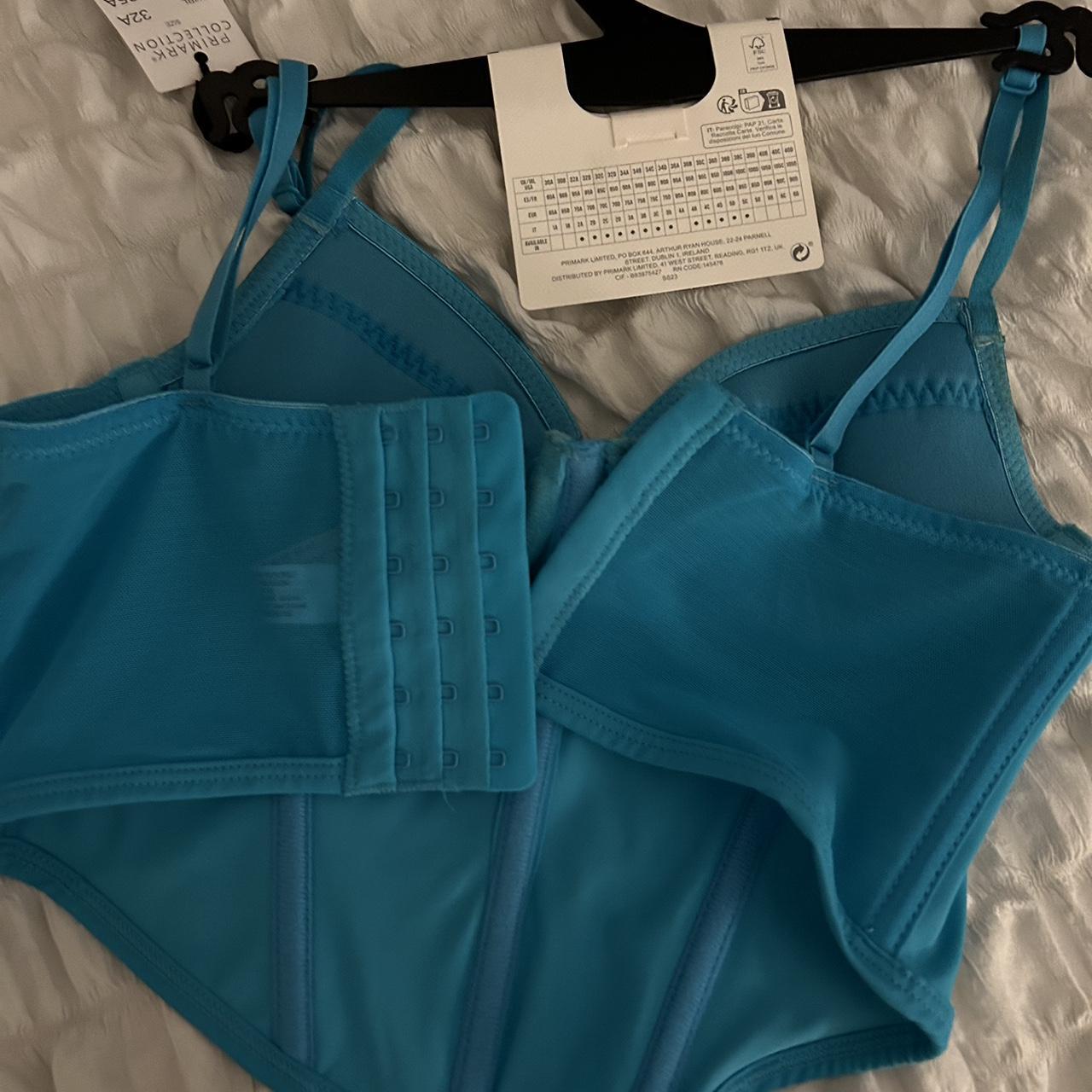 Primark blue corset - new with tags! size 32A - Depop