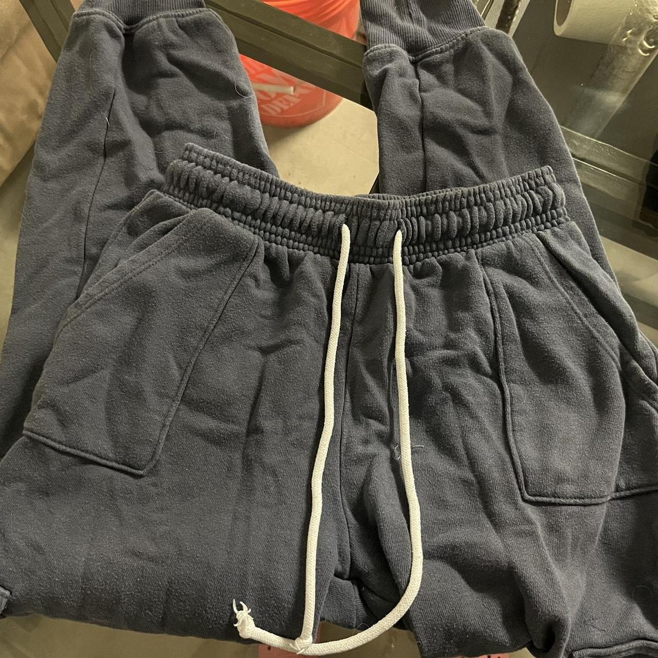 colsie navy blue cargo sweatpants with matching... - Depop