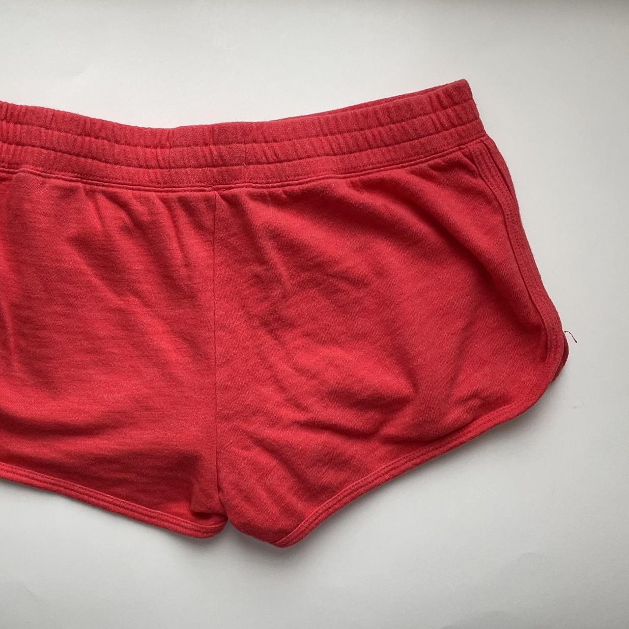 2000s Hollister Red Logo Shorts Sweatpants... - Depop