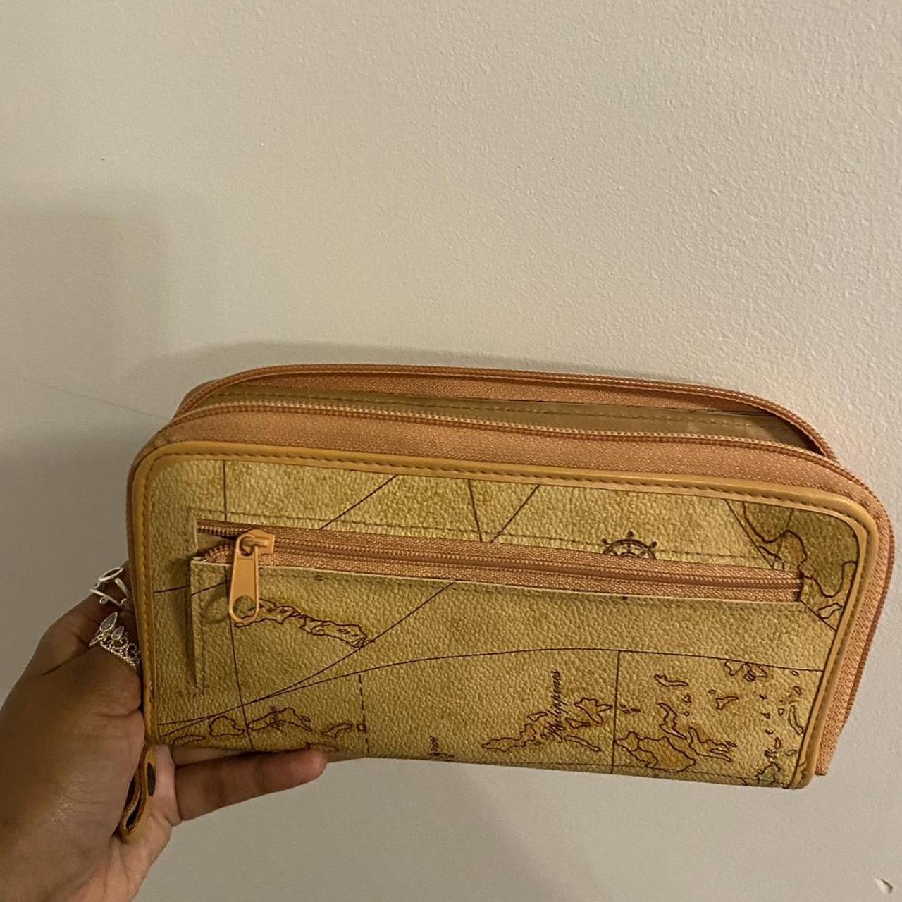 Map/vintage/world wallet/purse Lots of space for... - Depop