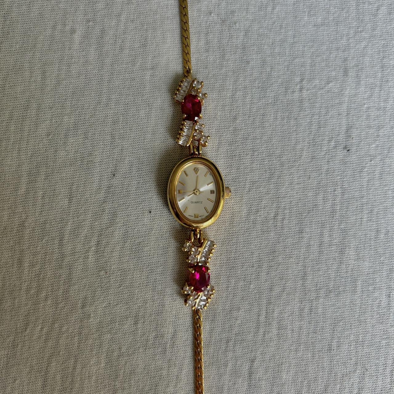 Super dainty and unique vintage gold chain watch... - Depop