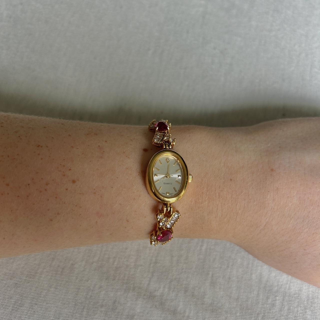 Super dainty and unique vintage gold chain watch... - Depop